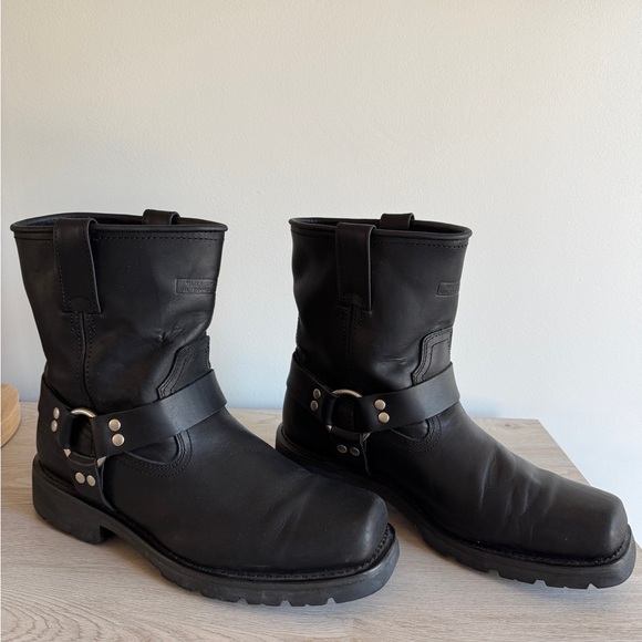 Element | Shoes | Xelement Mens Black Short Harness Motorcycle Boots ...